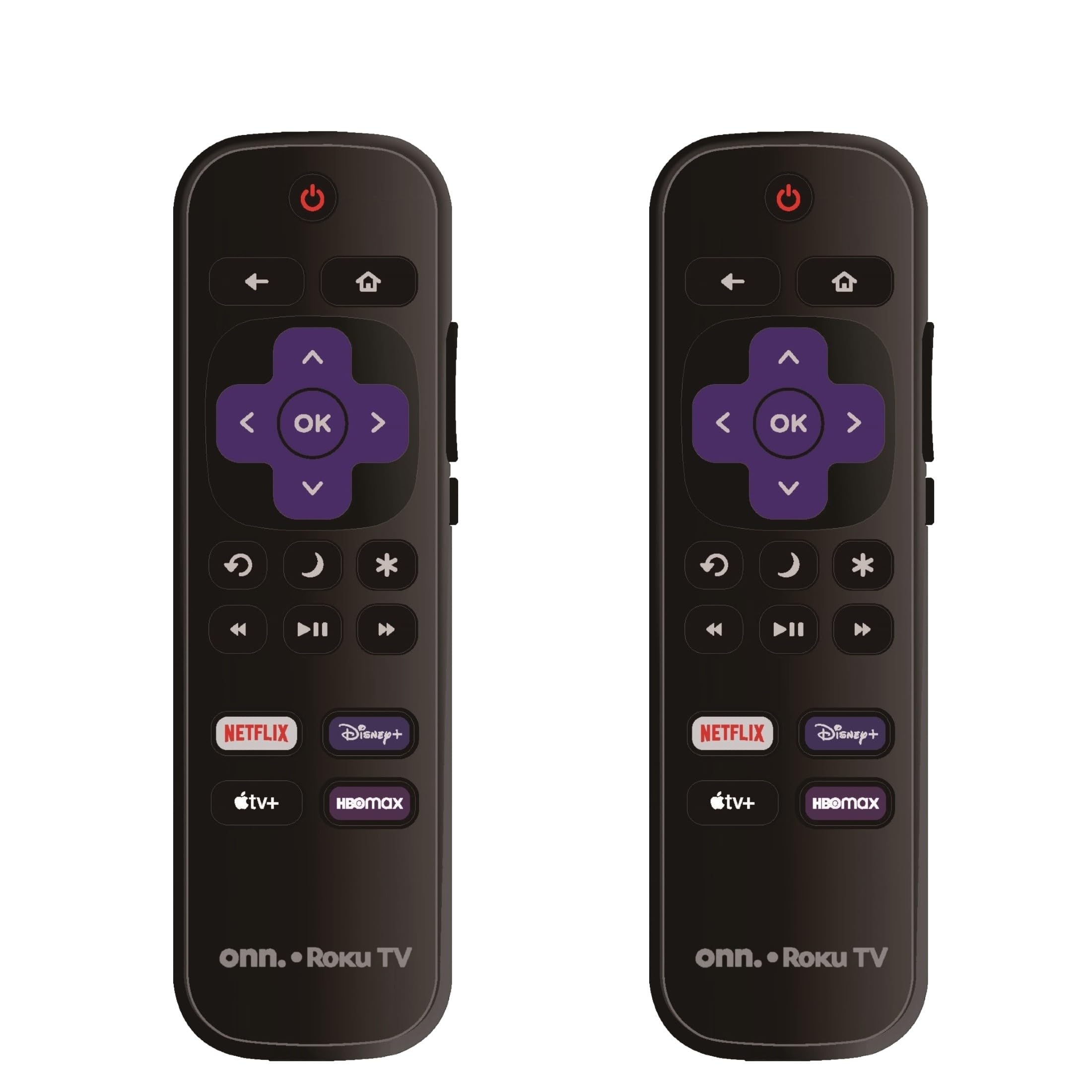 ULTRA PARTS 2 Pack - OEM Replacement Remote Control for All ONN. Roku TV Smart 4K Ultra HDTV (Netflix/Disney Plus/Apple TV+/HBO Max)