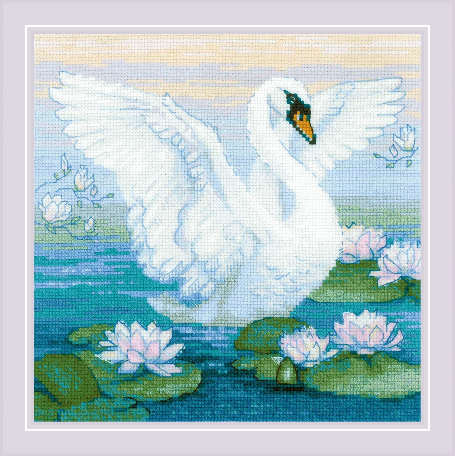 RIOLIS Counted Cross Stitch kit 2133 White Swan