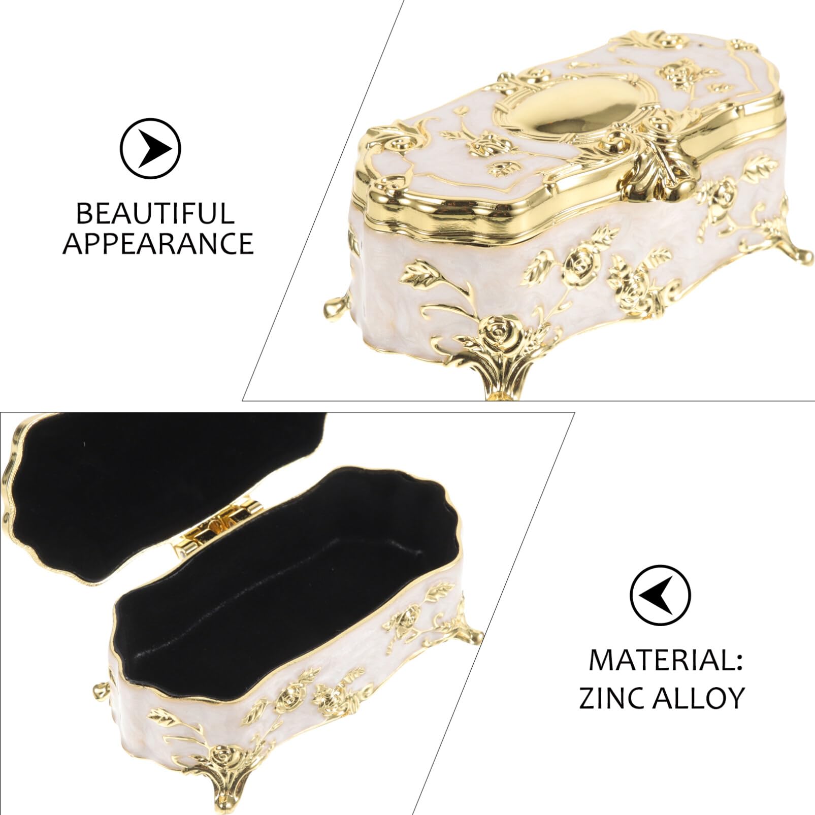 Zerodeko Box Jewelry Box Exquisite Earring Case Decorative Bracelet Case Household Earring Case Jewelry Storage Supply Jewelry Trinket Organizer Jewelry Storage Accessory Desktop Decor