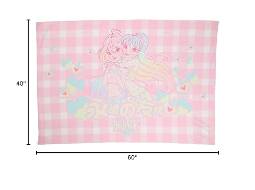 Winx Club Tapestry Wall Hanging Kawaii Friendship Dark Gothic Wall Tapestry for Living Room Bedroom (Pink)