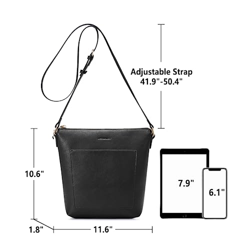 WESTBRONCO Crossbody Bags for Women Trendy, Medium Shoulder Handbags Soft Vegan Leather Purse Casual with Card Slots