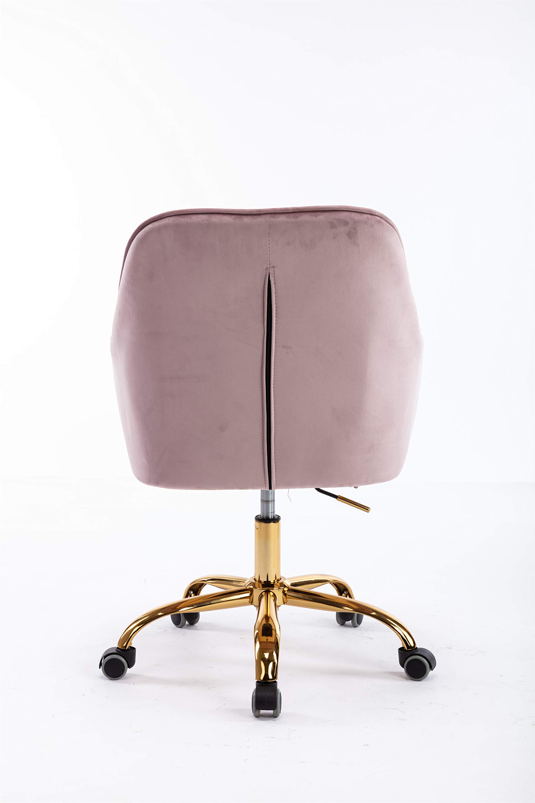 FATFISH Velvet Swivel Shell Chair for Living Room, Office, Modern Leisure Arm Chair in Pink