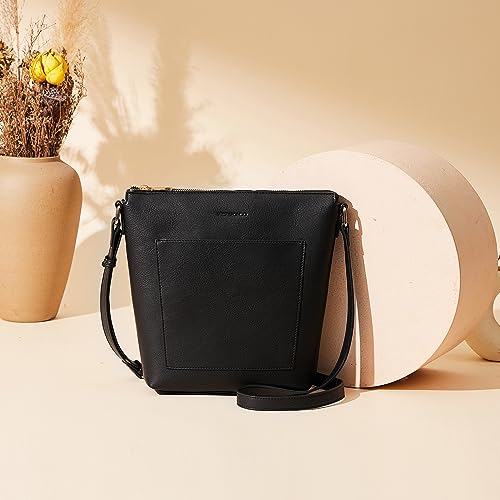 WESTBRONCO Crossbody Bags for Women Trendy, Medium Shoulder Handbags Soft Vegan Leather Purse Casual with Card Slots