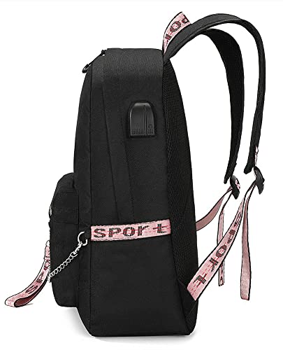 SPIRTUDE Spy x Family Backpack for School Anya Forger Bookbag Anime Backpacks with USB Charging Port, 17inch (B)