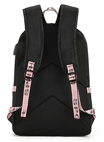 SPIRTUDE Spy x Family Backpack for School Anya Forger Bookbag Anime Backpacks with USB Charging Port, 17inch (B)