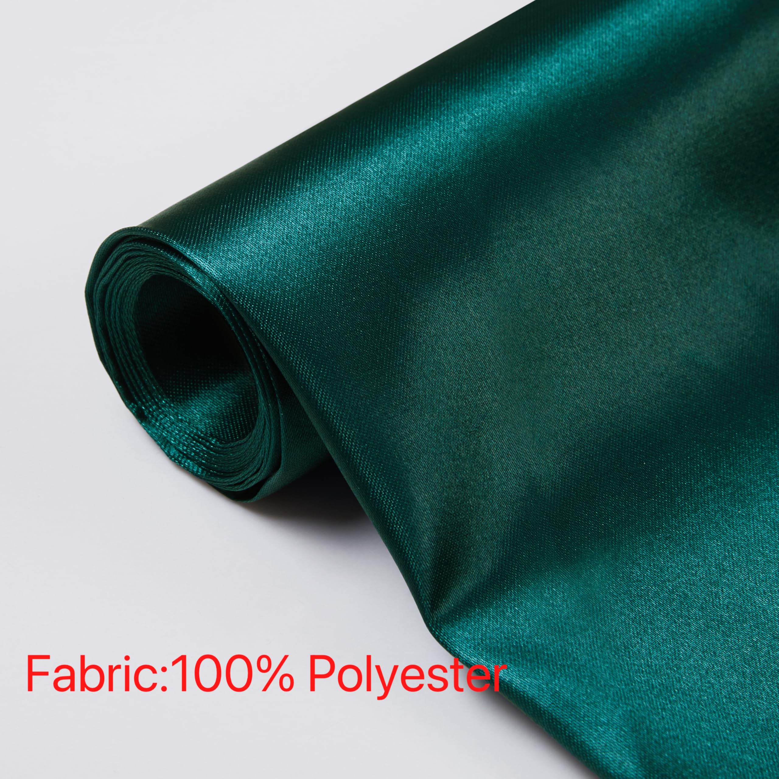 1 Yard 63" Wide Blackish Green Silky Satin Fabric for Wedding,Decoration,Party,Fashion,Apparel,DIY Crafting,Sewing