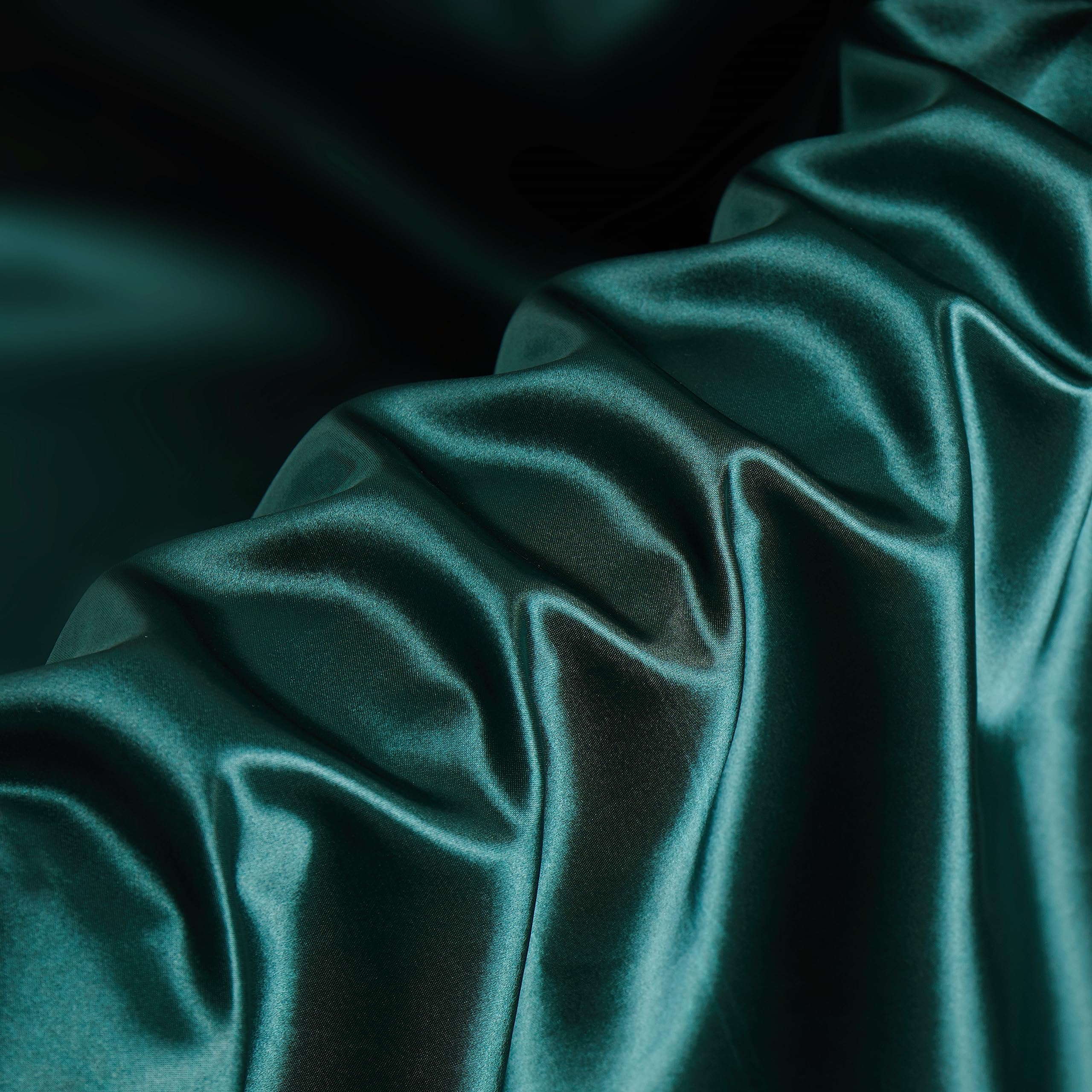 1 Yard 63" Wide Blackish Green Silky Satin Fabric for Wedding,Decoration,Party,Fashion,Apparel,DIY Crafting,Sewing