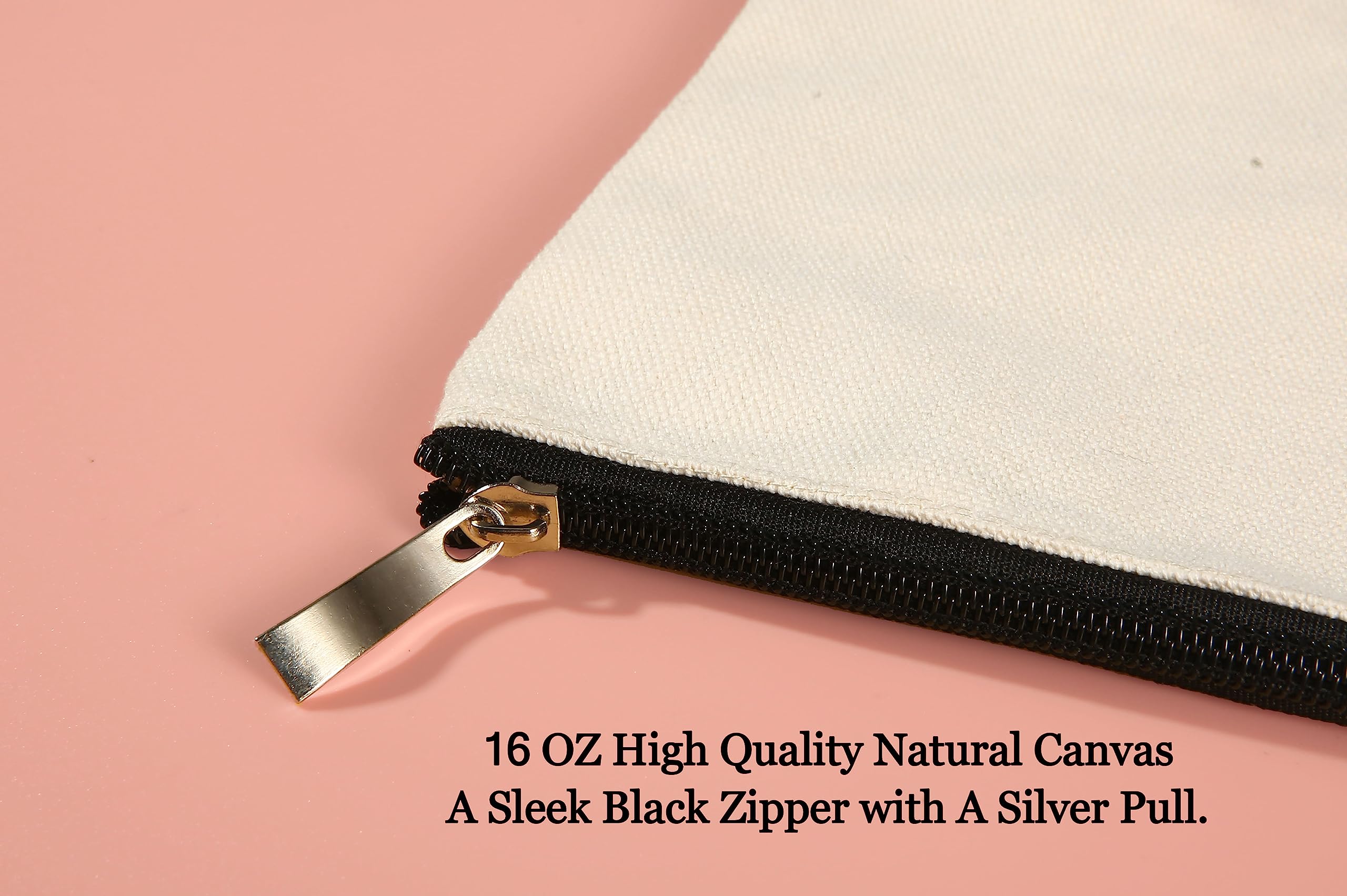 ZVMIS Cosmetic Case - Beige Canvas - Multifunctional Storage Bag for Women and Girls - Travel Accessory Pouch - Best Friends Gift
