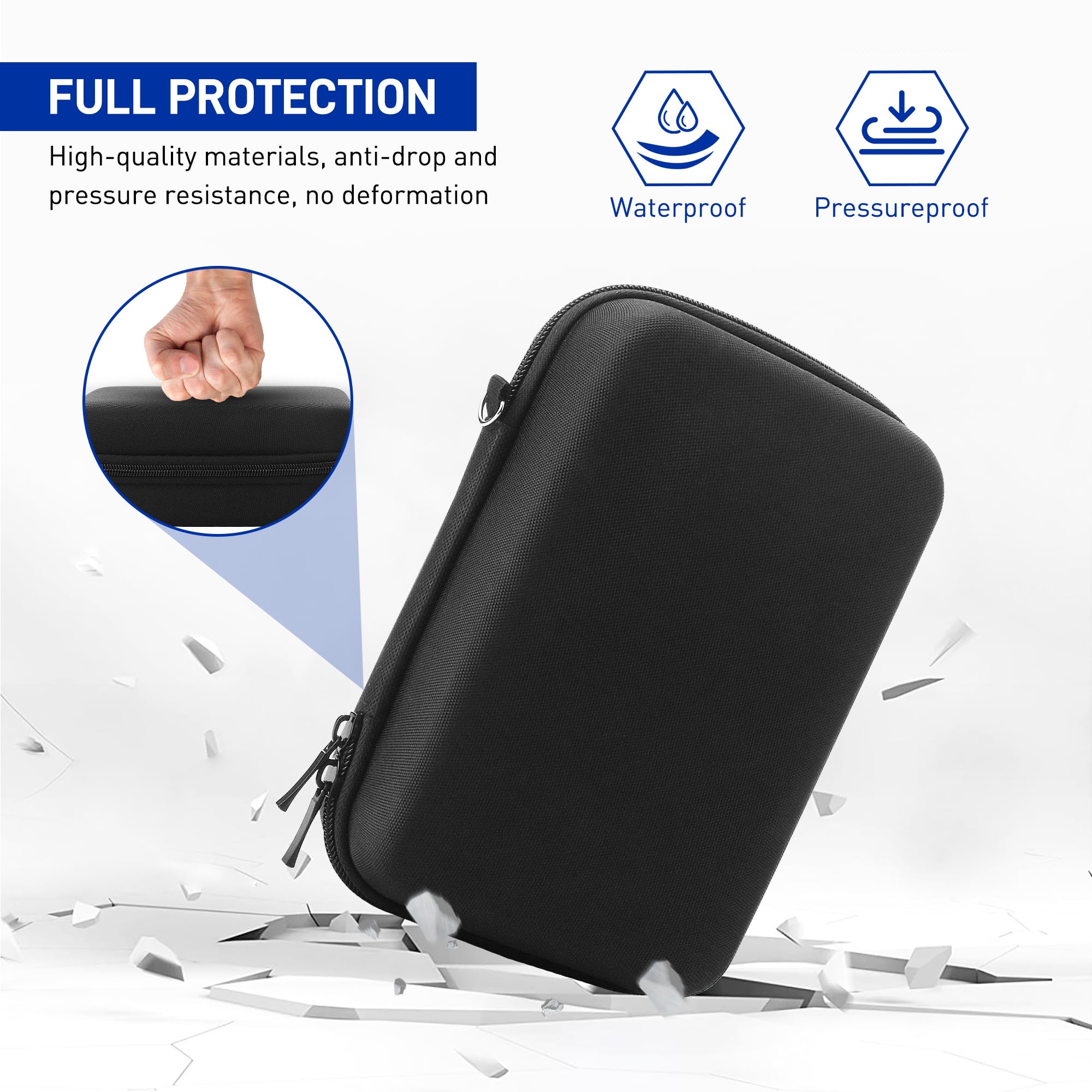 CONSOLEARMOR 120 Slot Game Case for Nintendo Switch, PS Vita & SD Cards - Hard EVA Shell with Dual Zipper & Wrist Strap
