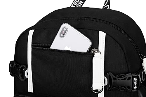 KBIKO-zxl Teen Boys Lionel Messi Backpack Soccer Star Bookbag Classic Travel Knapsack with USB Charging Port for Student