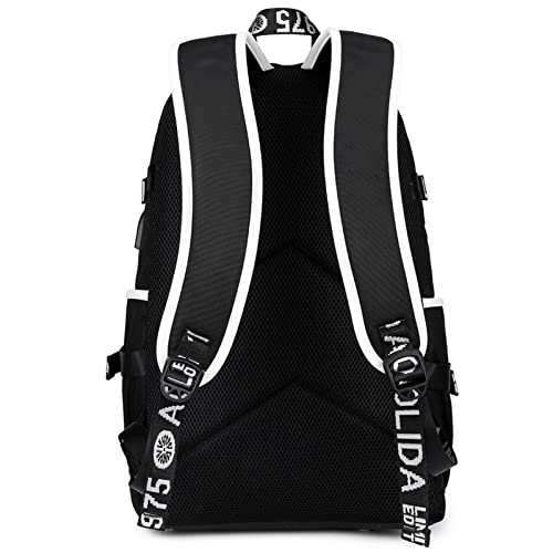 KBIKO-zxl Teen Boys Lionel Messi Backpack Soccer Star Bookbag Classic Travel Knapsack with USB Charging Port for Student