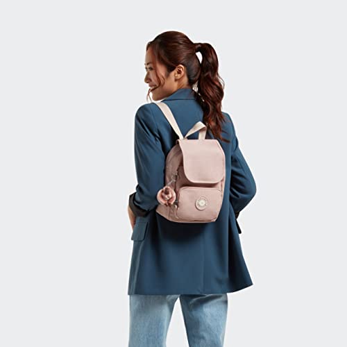 Kipling Women's Marigold Small Backpack, Adjustable, Removable Crossbody Strap, Nylon Travel Organizer, Brilliant Pink Grad, 9''L x 11.75''H x 5''D
