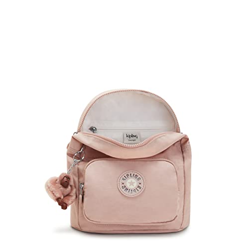 Kipling Women's Marigold Small Backpack, Adjustable, Removable Crossbody Strap, Nylon Travel Organizer, Brilliant Pink Grad, 9''L x 11.75''H x 5''D