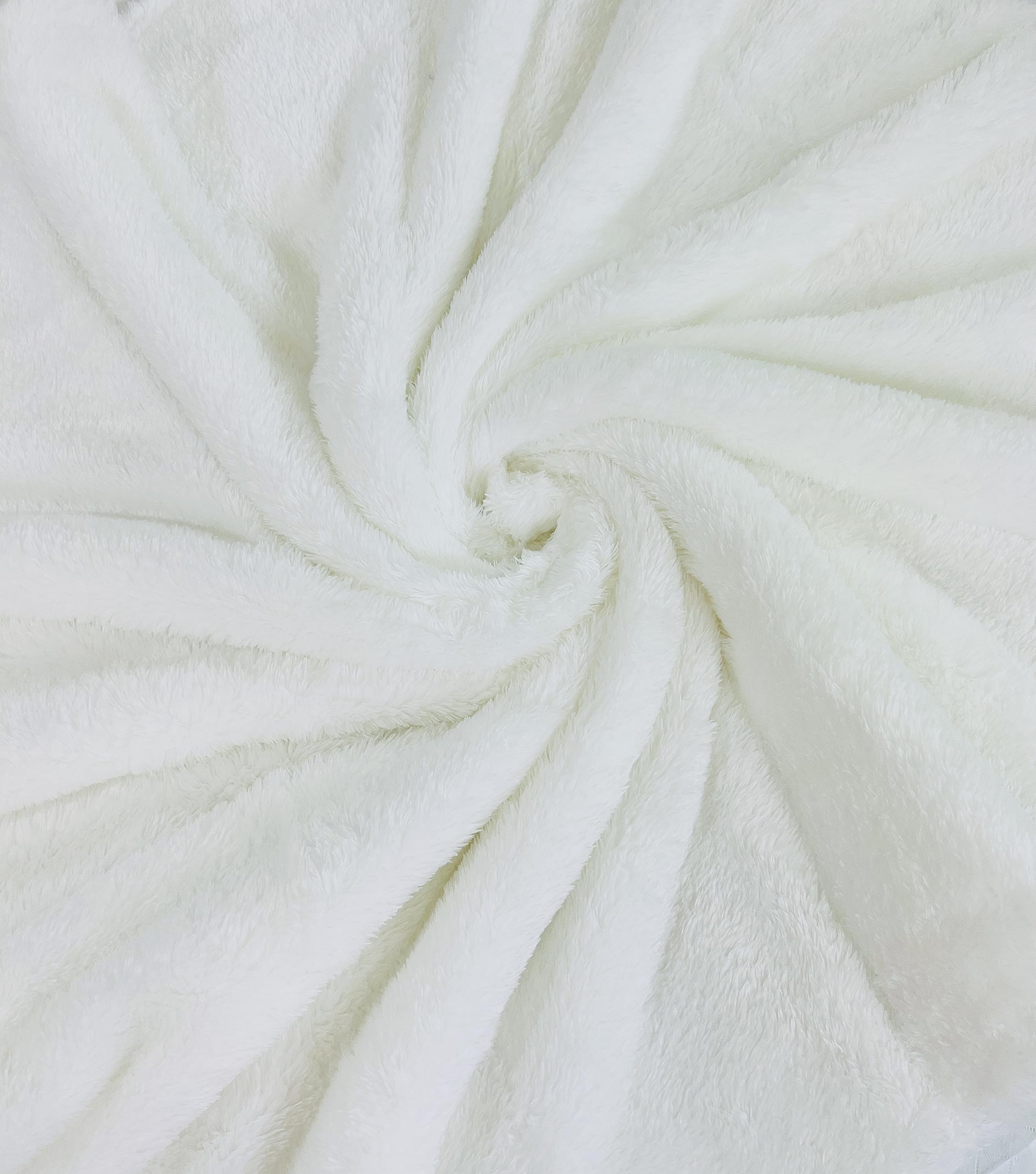 Soft Faux Fur Shaggy Throw Blanket, Warm Thick Fleece Fuzzy Shag Throws, Luxury Furry Plush Fluffy Decorative Cozy Blankets for Couch Sofa Bed Chair (White)