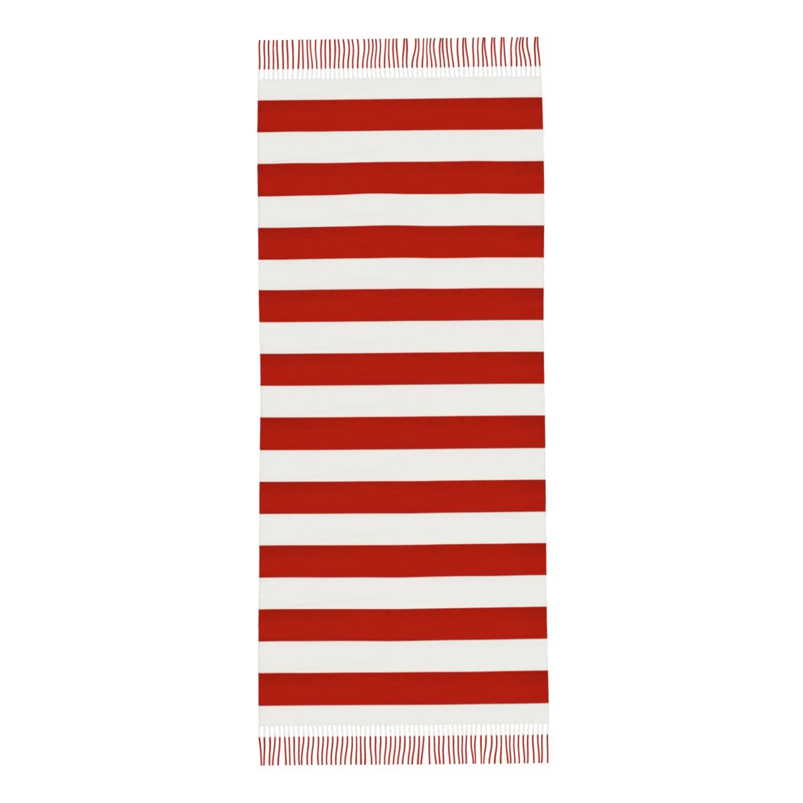 MIGAIUOI Women's Scarf Wraps White and Red Cashmere Feel Scarves With Tassel for Ladies Cold Weather Scarfs Gift