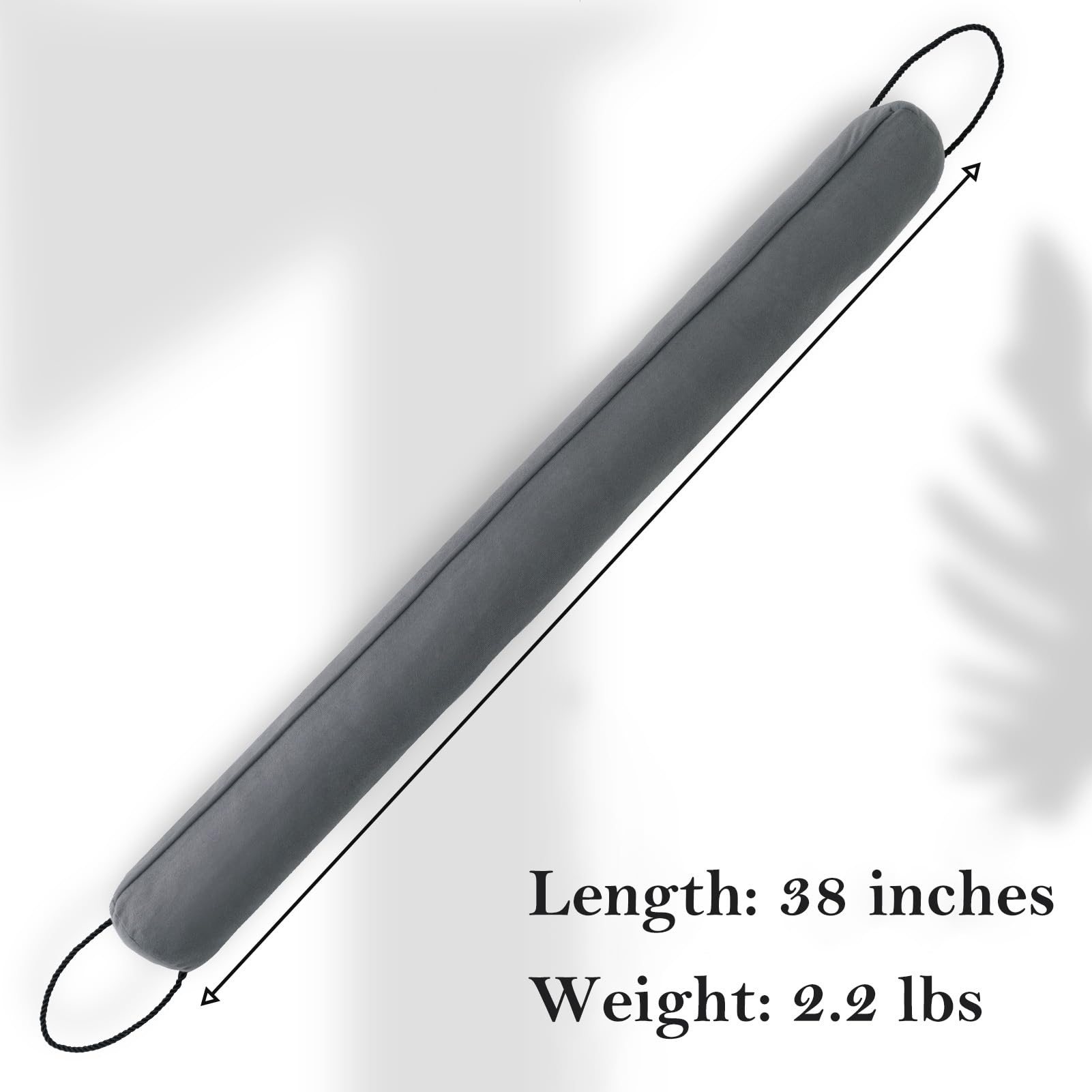 Sunolga 38 Inch Heavy Duty Door Draft Stopper for Bottom of Door, Weighted Right Angle Triangular Column Sound Proof Draft Guard for Gaps Up to 3β Under Doors, Gray