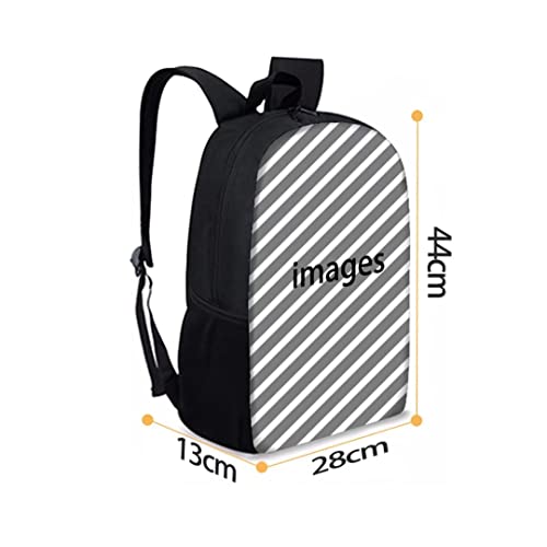 Leoaprd 17 Inch Backpack with Lunch Bag and Pencil Case School Bag Set with Adjustable Padded Shoulder Straps