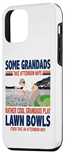 iPhone 12 mini Lawn Bowls Idea For Grandad & Funny Mens Lawn Green Bowls Case