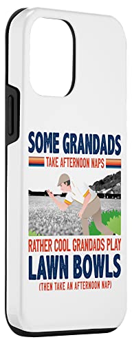 iPhone 12 mini Lawn Bowls Idea For Grandad & Funny Mens Lawn Green Bowls Case
