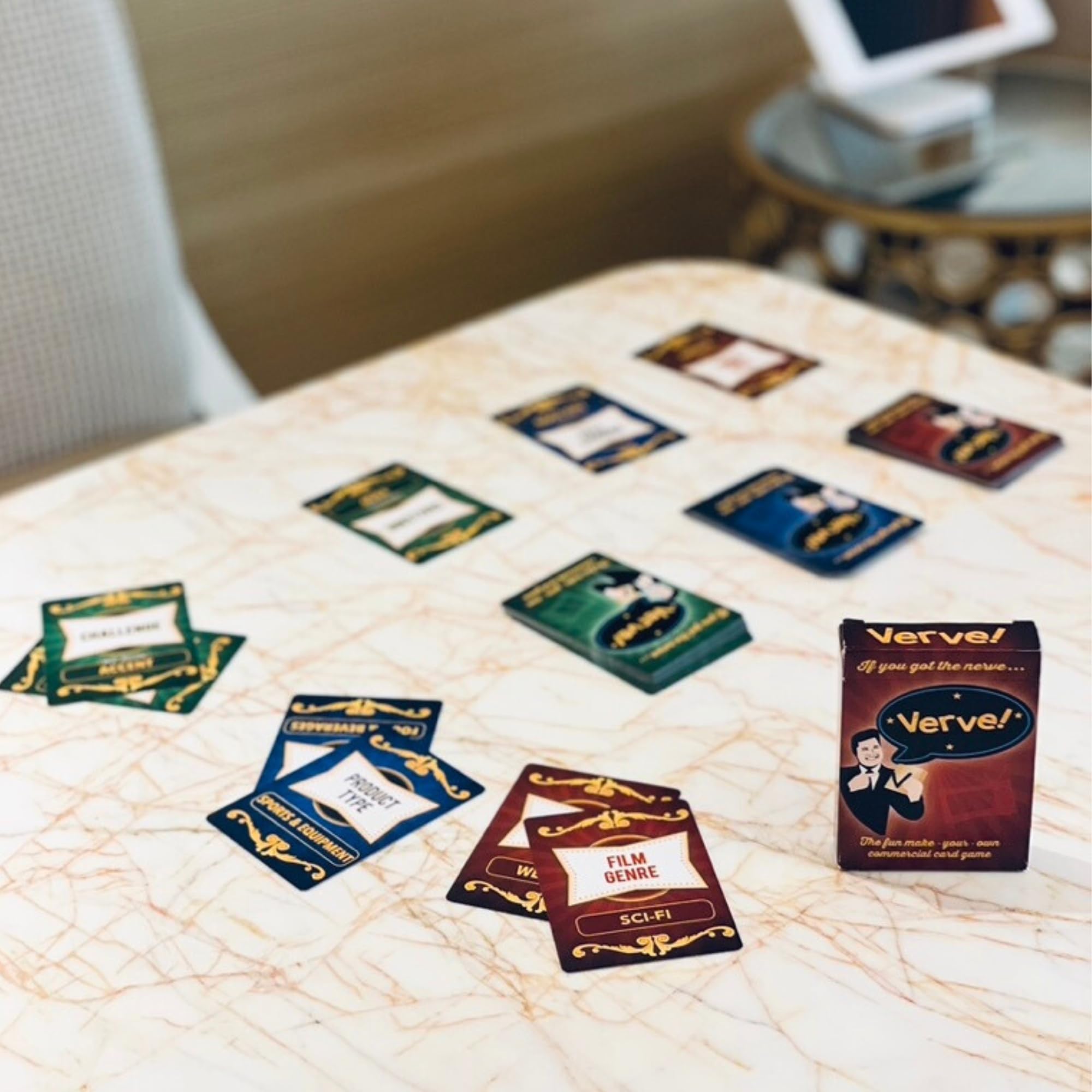Board Breakers Verve Game – Fun Family Card Games - Entertain Friends Acting - Create Video Content - Party Night Group Activity - Travel Size Tabletop Entertainment Gift - Ages 6+