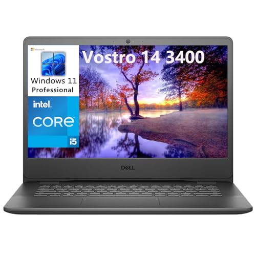 Dell Vostro 14 3400 14" Business Laptop Computer, Intel Core i5-1135G7 (Beat i7-1065G7), 16GB DDR4 RAM, 512GB PCIe SSD + 1TB HDD, 802.11AC WiFi, Bluetooth 5.0, Black, Windows 11 Pro