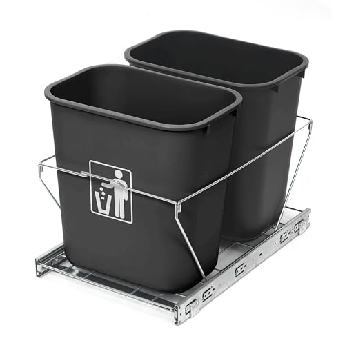 Kitchenflex Cabinet Trash Can Pull Out Kit-Bin Not Included| Space-Saving Cabinet Solution with Easy Installation | Efficient Waste Management| Pull Out Garbage Can for Kitchen Cabinet