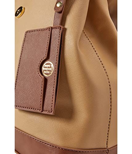Tommy Hilfiger Gretta II Flap Backpack with Hangoff Saffiano PVC Tannin One Size