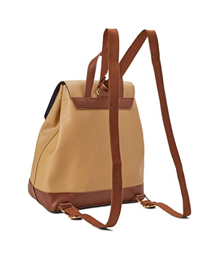 Tommy Hilfiger Gretta II Flap Backpack with Hangoff Saffiano PVC Tannin One Size