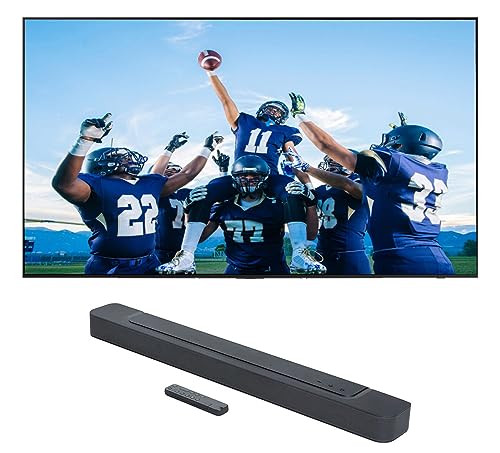 SAMSUNG QN55S90CAFXZA 55 Inch 4K OLED Smart TV with AI Upscaling with a BAR-300 5.0ch Soundbar with MultiBeam Sound and Dolby Atmos (2023)(USED)