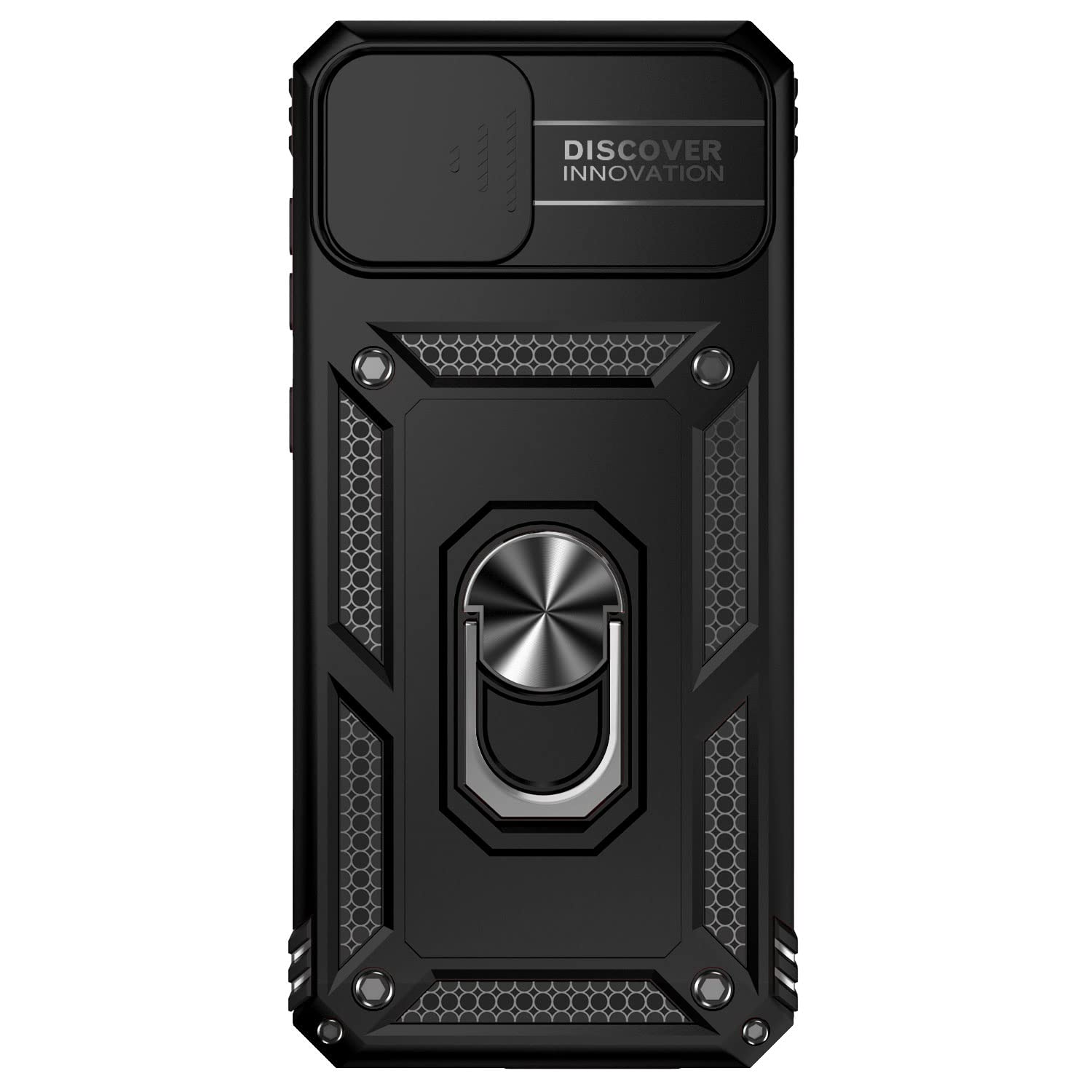 Guzhthi for Samsung Galaxy A04 Case: with Cell Phone Screen Protector Glass and Camera Back Cover Protective Heavy Duty Shockproof Rugged - Military Protection Bumper - Black Jc