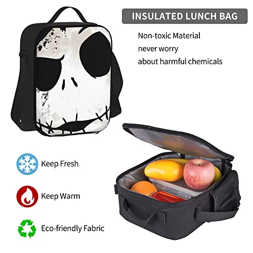 halloween nightmare 3 Piece Backpack Set Cartoon Backpack with Lunch Box Pencil Case for girls teens Women Men Durable Laptop Bag school backpack Wear Resistant christmas Hiking Camping Daypack C 3