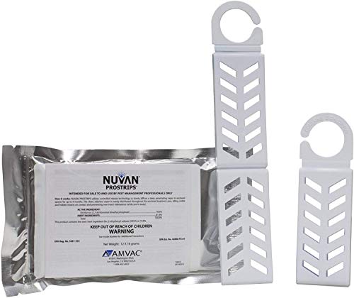 Nuvan ProStrips (Pack of 12 Strips with 12 Cages) & MGK 1977 Crossfire Insecticide Aerosol, 17oz, Cream
