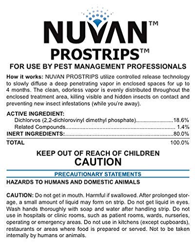 Nuvan ProStrips (Pack of 12 Strips with 12 Cages) & MGK 1977 Crossfire Insecticide Aerosol, 17oz, Cream