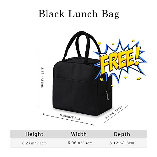 Dtuxgbi 2PCS Set Anime Backpack Lunch Box, Classic Anime Bookbag Lunch Bag, Casual Shoulders Backpack Lightweight Laptop Bag