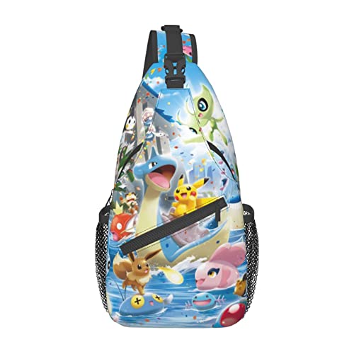 Fuyeyoso Outdoor Sport Cartoon Cross Chest Bag Sling Backpack Travel Hiking Chest Bag Daypack For Women Men