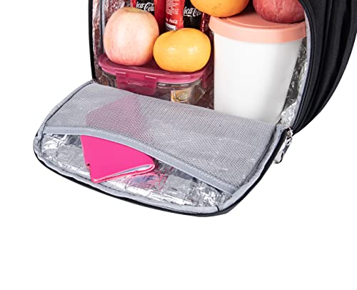KROSER Lunch Backpack 15.6 inch Laptop Backpack with USB Port Insulated Cooler Backpack for Men and Women, Outdoor Lunch Bag for School Work Hiking Beach Picnic Trip