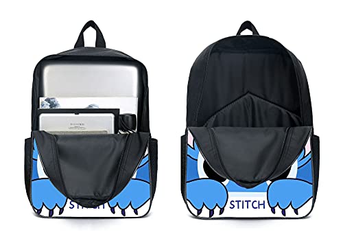 Homruis Stitch Backpack Cartoon Anime Pattern Design School Bag Backpack High Capacity Schoolbag Boy And Girl Schoolbag
