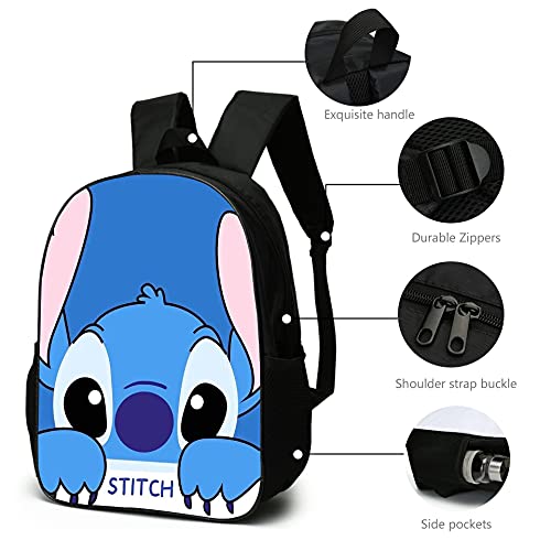 Homruis Stitch Backpack Cartoon Anime Pattern Design School Bag Backpack High Capacity Schoolbag Boy And Girl Schoolbag