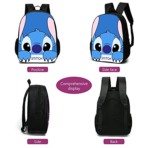 Homruis Stitch Backpack Cartoon Anime Pattern Design School Bag Backpack High Capacity Schoolbag Boy And Girl Schoolbag