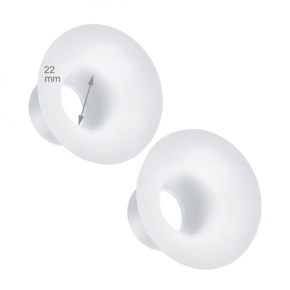 Begical Flange Inserts 22mm for Medela/Spectra/tsrete/momcozy/Elvie/Motif Luna/Ameda MYA Breastpump 24mm Breast Shields. Reduce 24mm Nipple Tunnel Down to 22mm