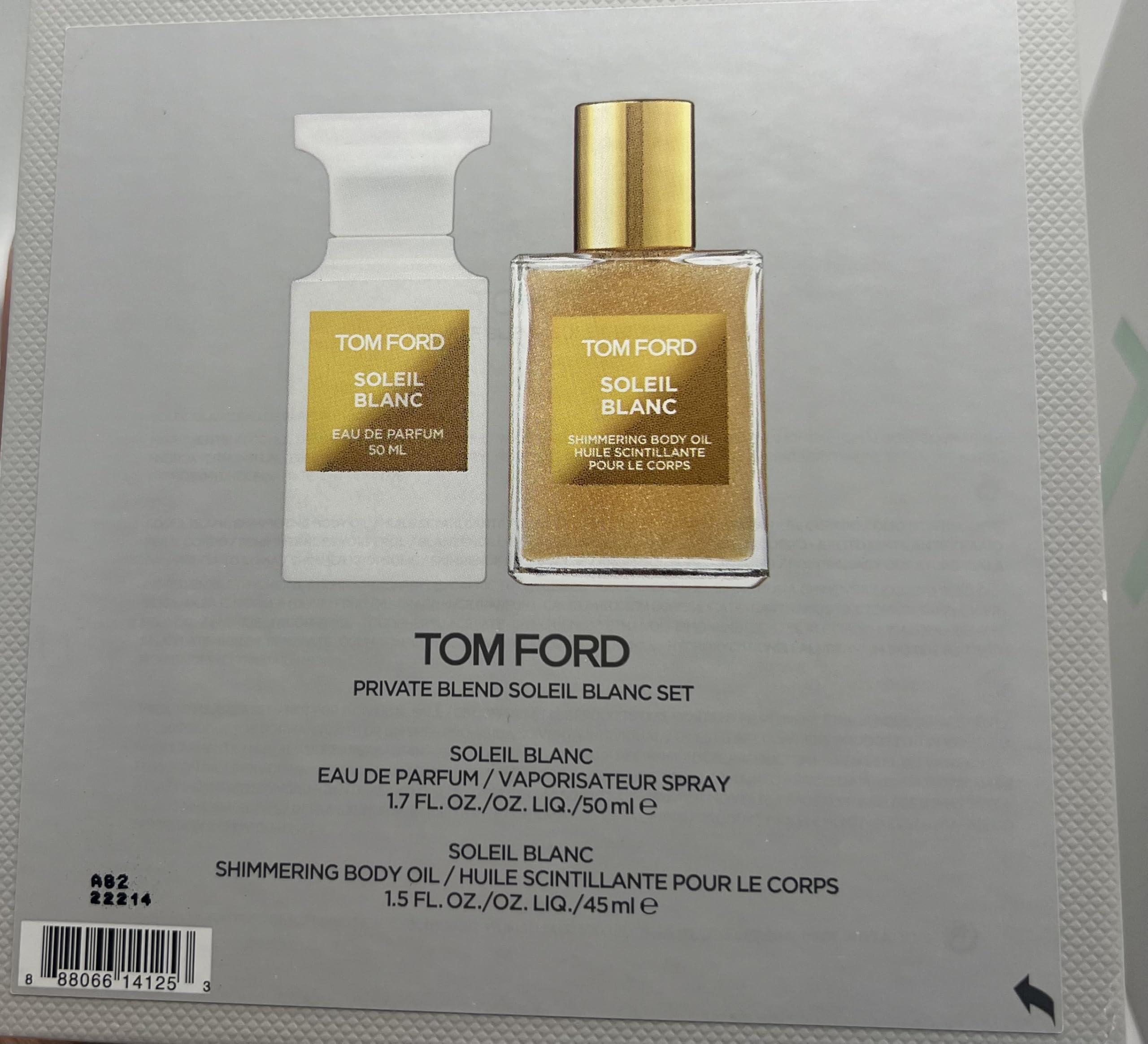 Tom Ford Private Blend Soleil Blanc 2 Piece Set - Eau De Parfum and Shimmering Body Oil