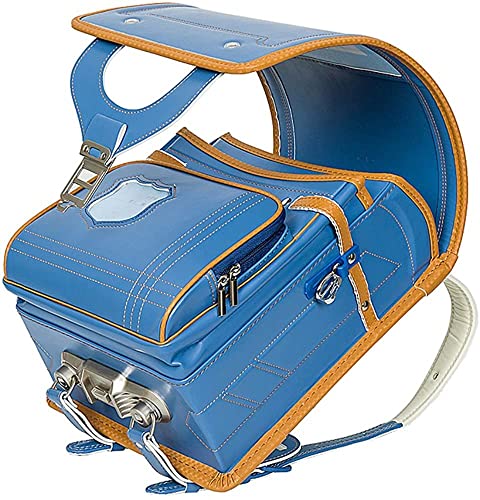 Baobab's wish Ransel Randoseru Japanese schoolbag Backpacks Lightweight & Sturdy Japan Backpacks With One-touch Switch, Steelblue (rbsb-012)
