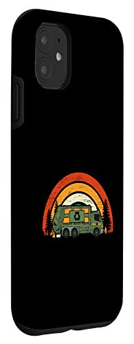 iPhone 11 Retro Garbage Truck Waste Can Trash Collector Case