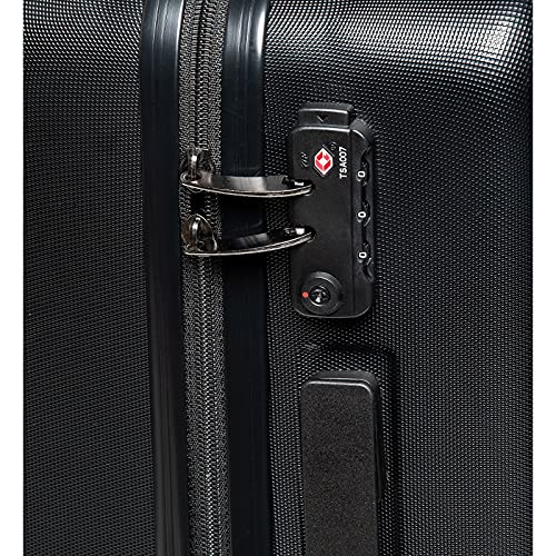 Sullen Blaq Paq Rhino Tattoo Lifestyle Art Travel Hard Shell Roller Luggage Bag - Black