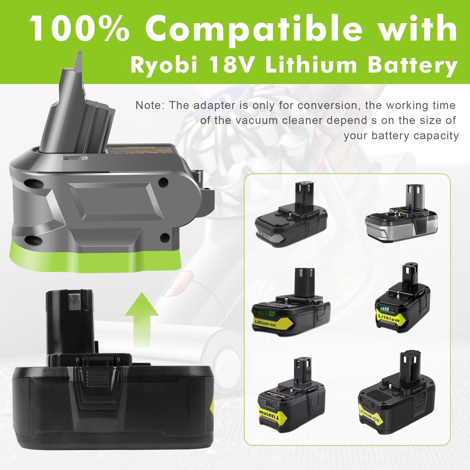 Tree. NB Converter Head for Ry-OBI 18V Converter to Dy-Son V6 Converter Head Compatible with DC58 DC59 DC61 DC62 DC72 DC74 Absolute Animal Motorhead Slim SV03 SV04 SV05 SV06