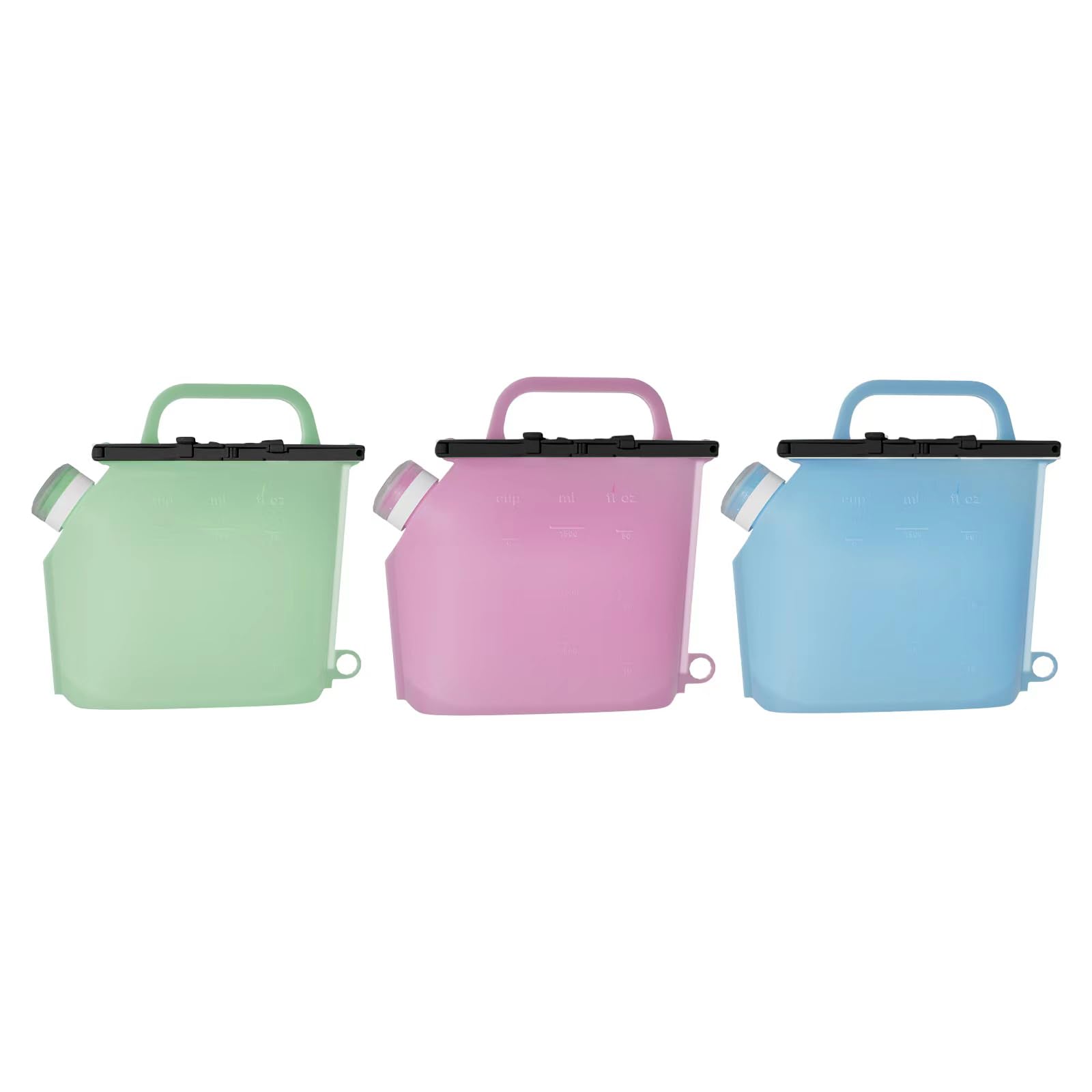 Reusable Silicone Food Storage Bag,100% BPA Free Retain Freshness Containers with Snap Fastener and Portable Hook,Sealing and High-Temperature Resistance for Grain, Fruit, Liquid