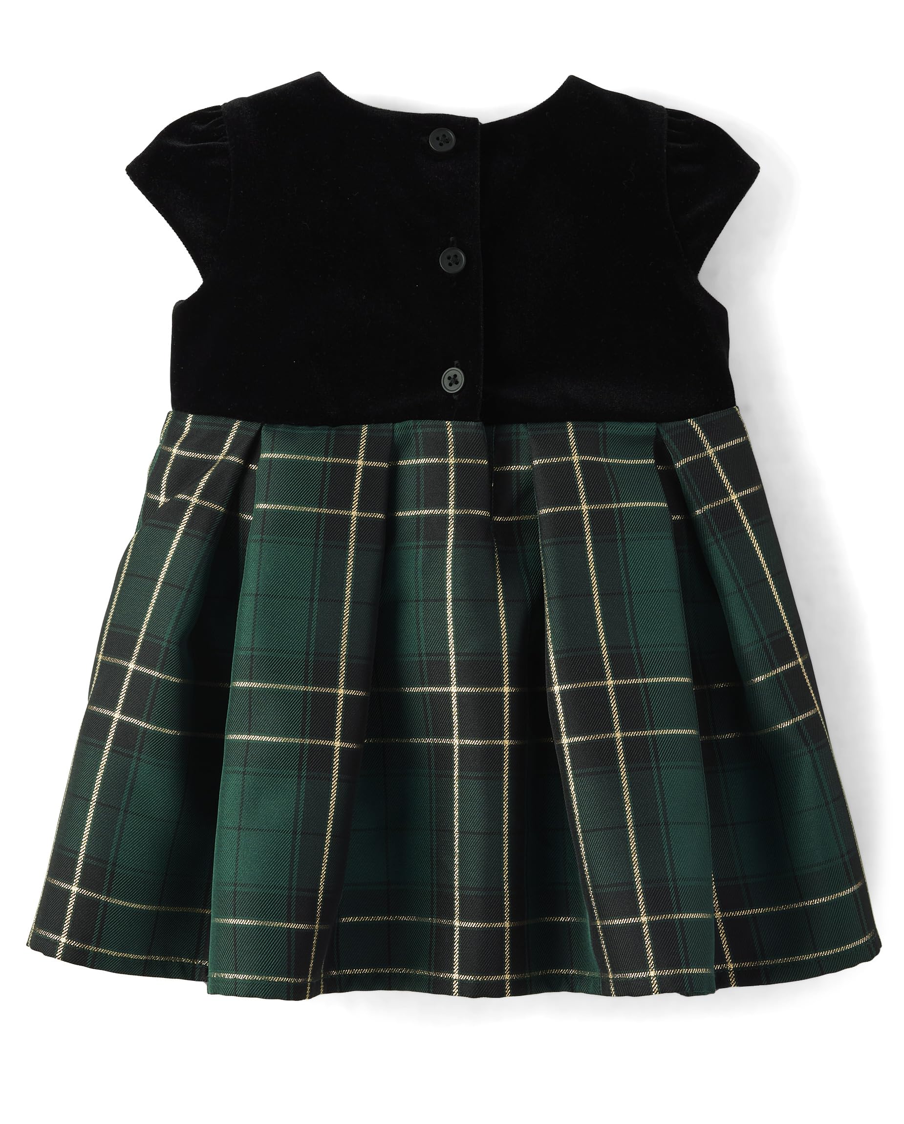 The Children's Place,and Newborn Holiday Dress,12-18 Months Green Plaid