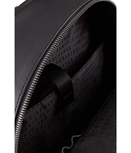 A|X ARMANI EXCHANGE Men's Allover Logo Backpack, Black, OS