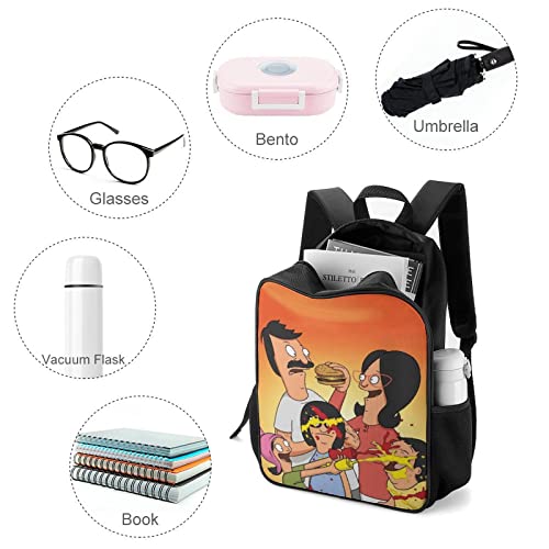Bob's Happiness Burgers Student Backpack School Bag Multipurpose Daypack Satchel Rucksack For Girls Boys