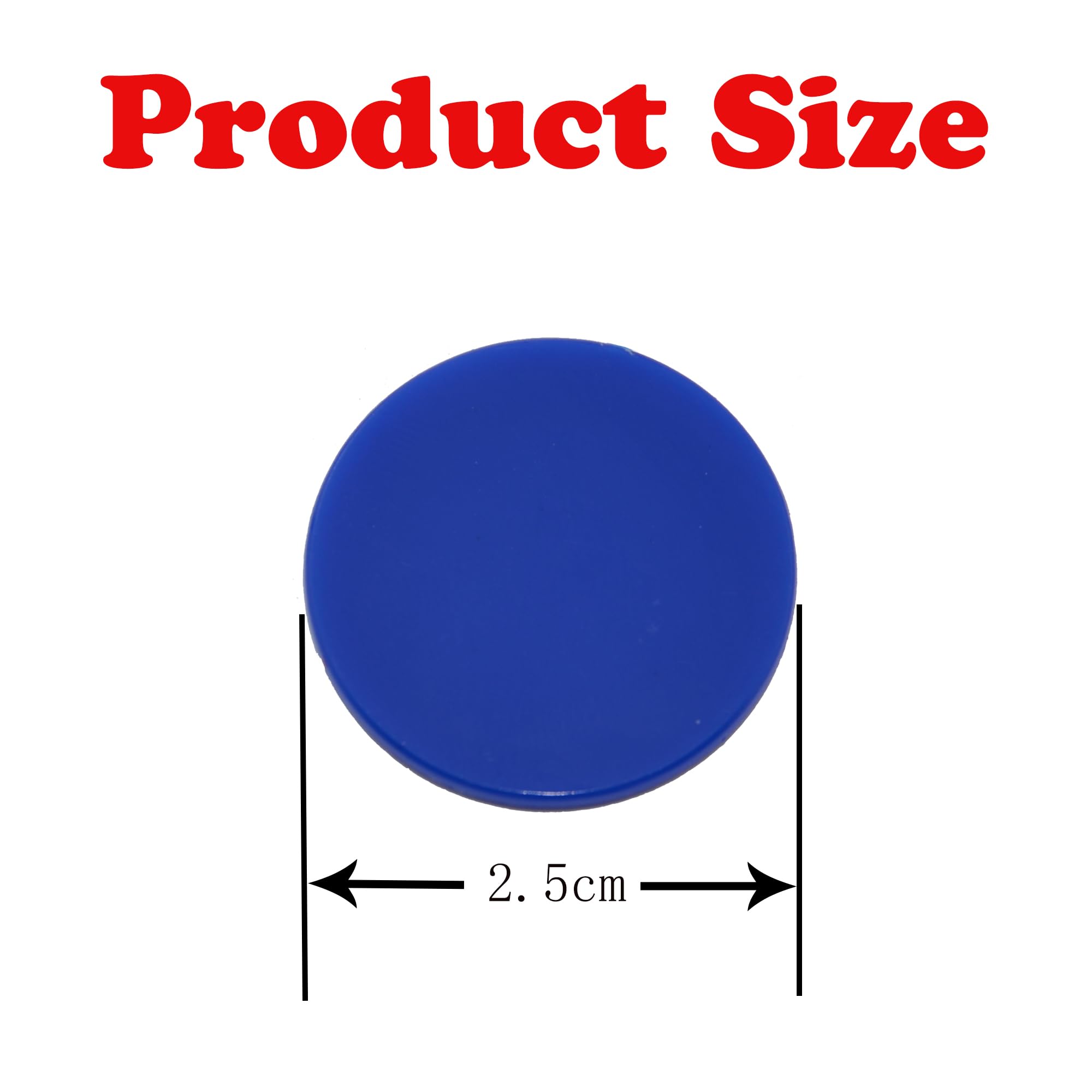 Smartdealspro 300pcs 1 Inch 10 Colors Opaque Plastic Learning Counters Counting Mini Poker Chips Game Tokens (Without Edge)